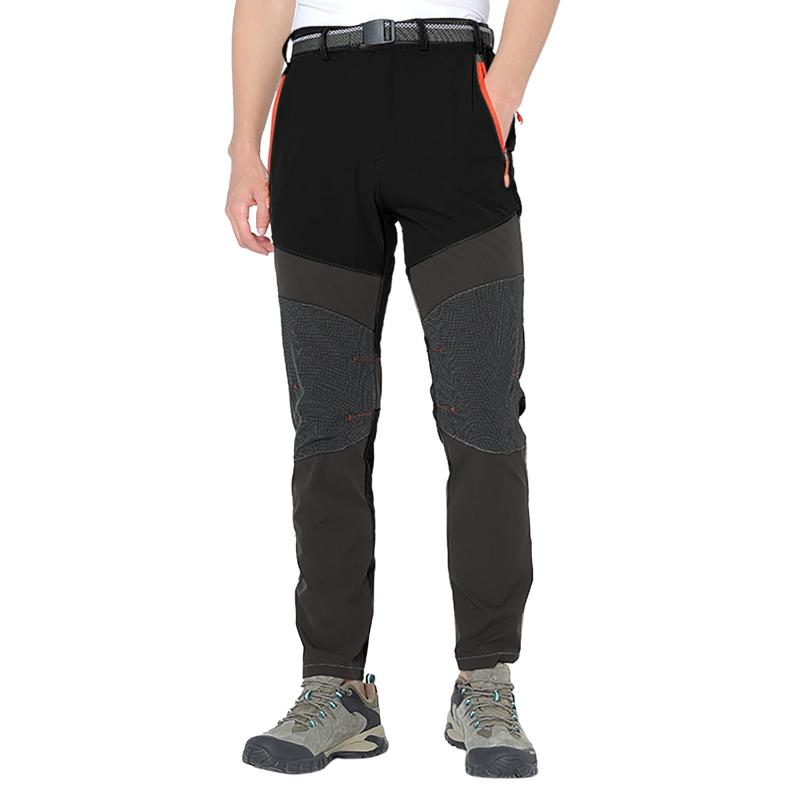 KONDYS Men Outdoor Patchwork Pants Zipper Fly Full Length Breathable ...