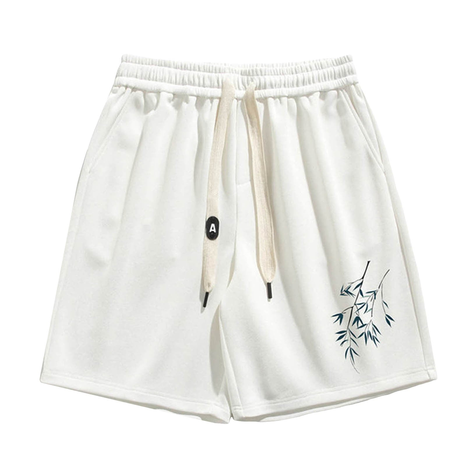 KONDYS Men Shorts Summer Shorts Solid Color Sports Slacks Trendy ...