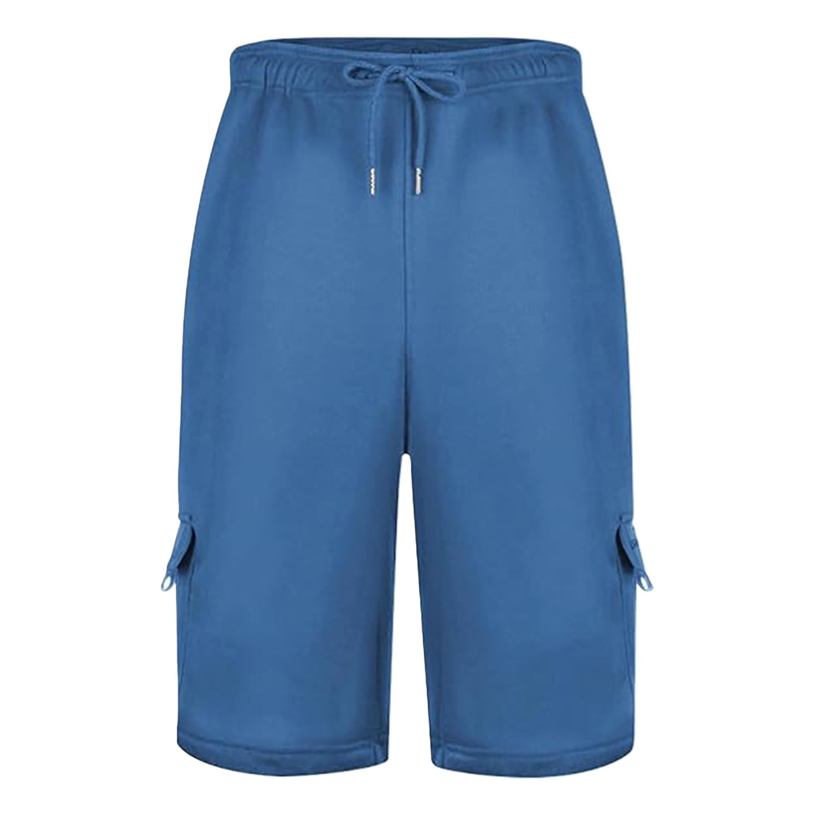 KONDYS Mens Cargo Shorts Trend Athleisure Loose Micro Elastic Quarter ...