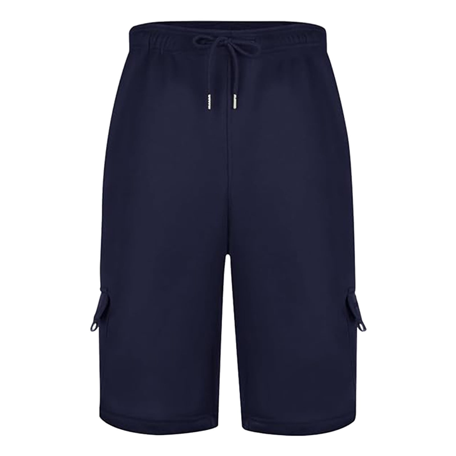 KONDYS Mens Cargo Shorts Trend Athleisure Loose Micro Elastic Quarter ...