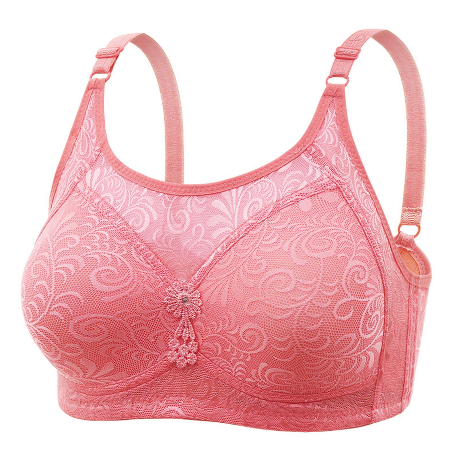 KONDYS Women Lace Comfort Bra ElleBloom Bra For Seniors Sagging Wire ...