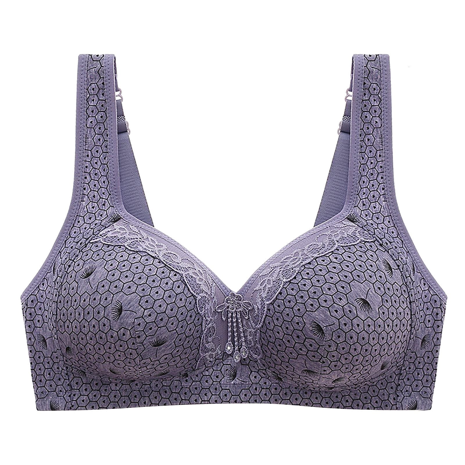 KONDYS Women Sexy Lace Back Button Shaping Cup Adjustable Shoulder Strap Large Size Underwire ...