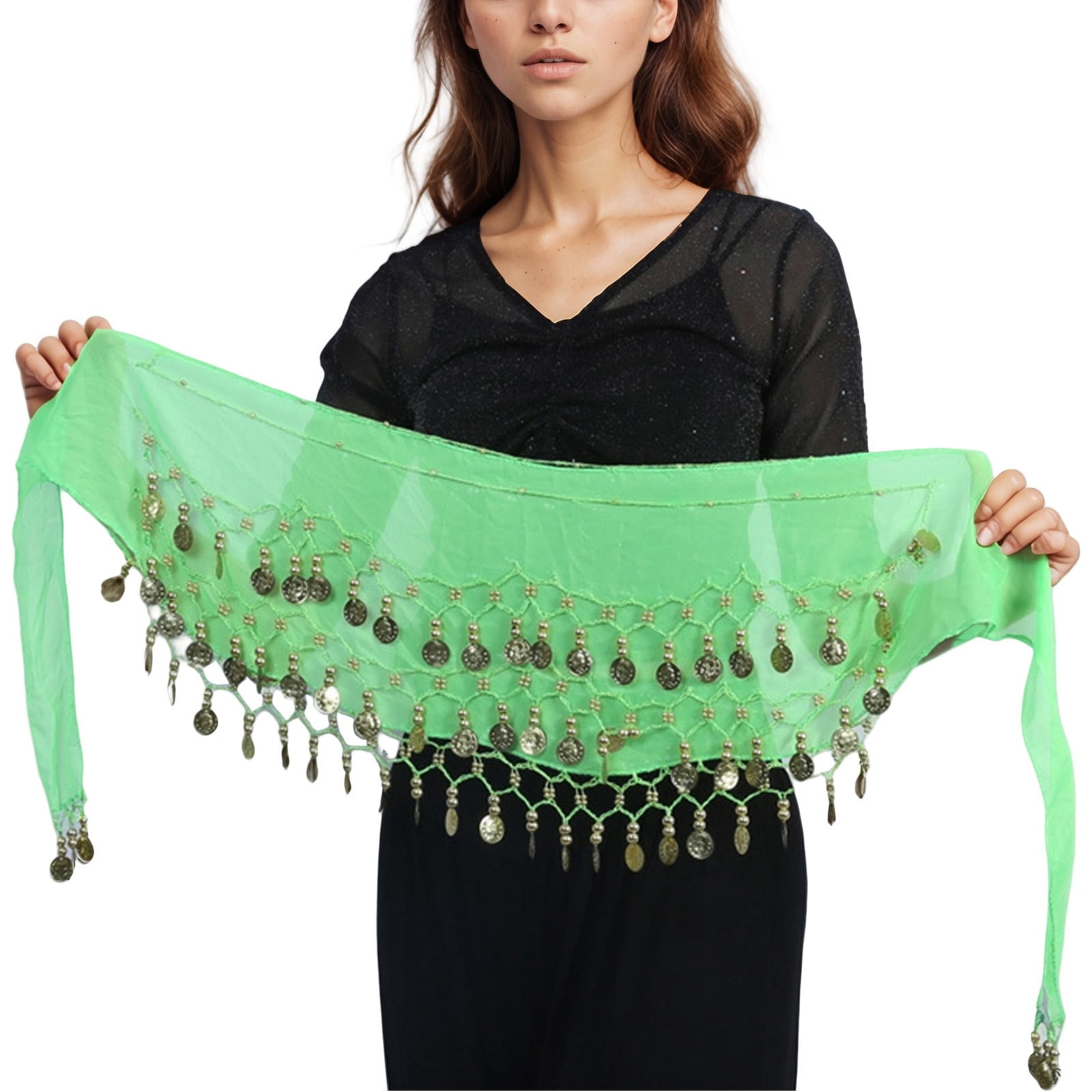 KONDYS Women's Belly Dance Hip Scarf Belly Dance Hip Scarf Belly Dance ...