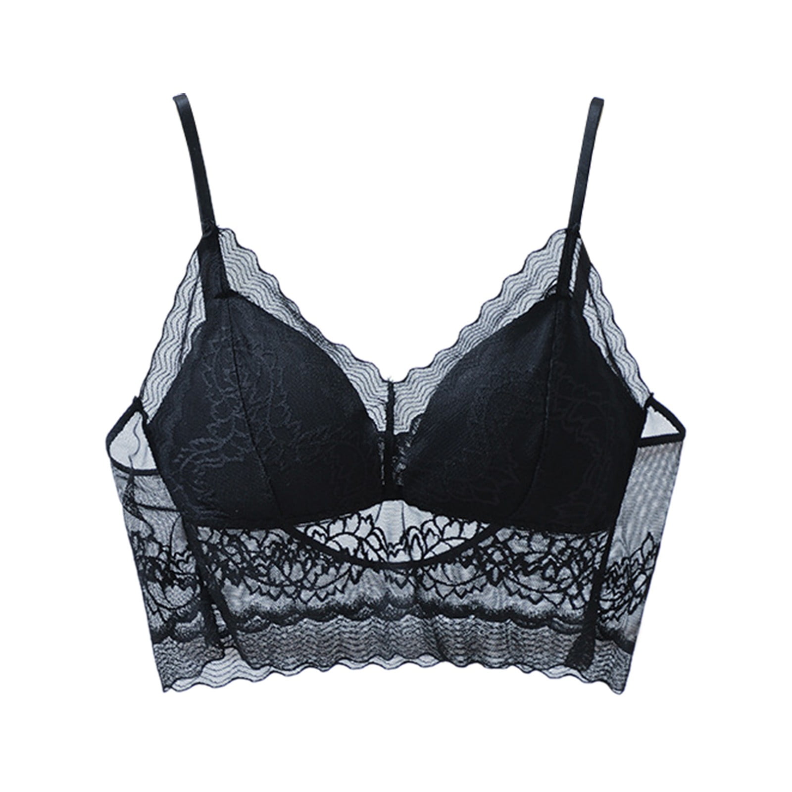 KONDYS Women's Bra Latex Lace Large U Shaped Back Adjustable Strap ...