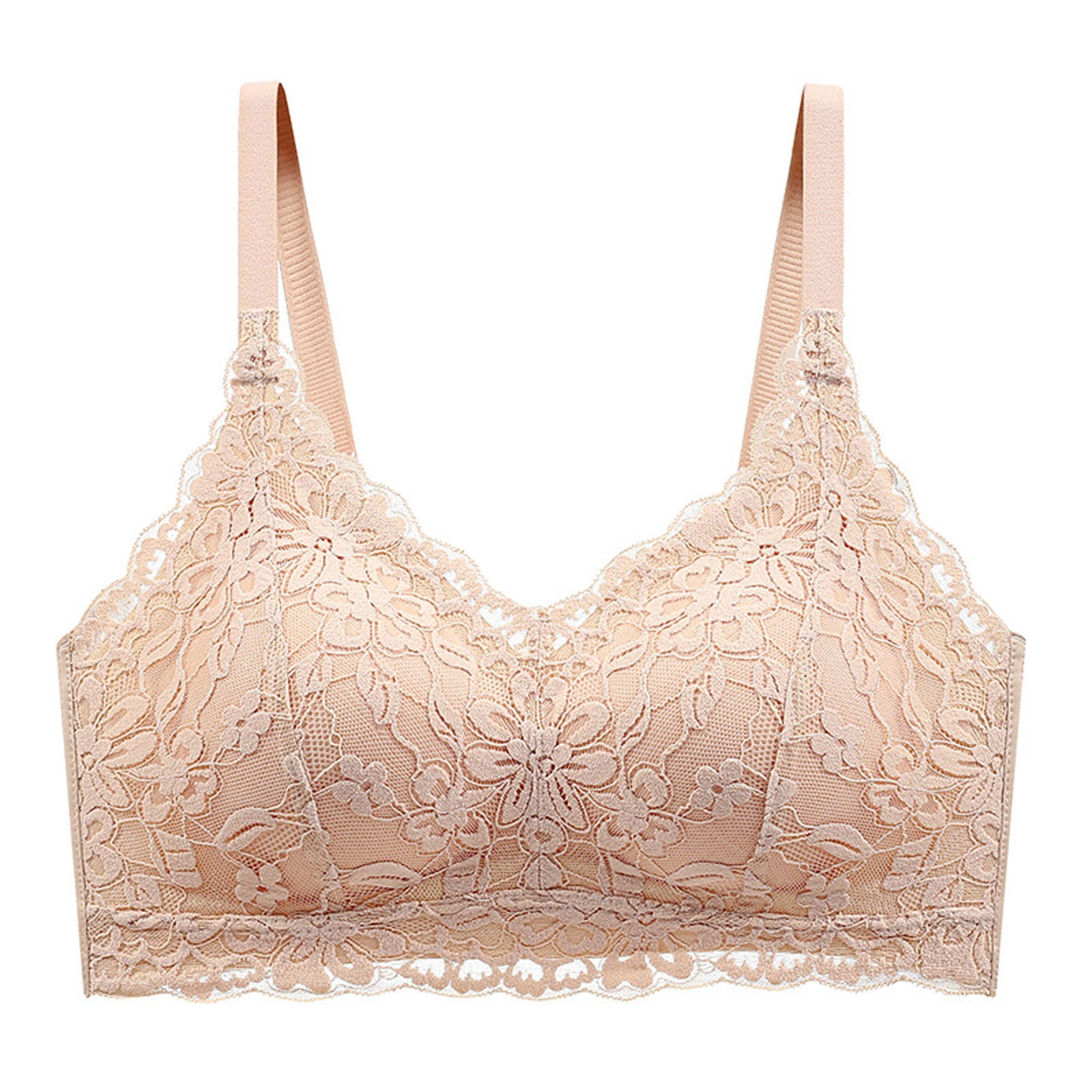 KONDYS Women's Bra Wireless Body Sculpting Lace Daily Upper Support Sag ...