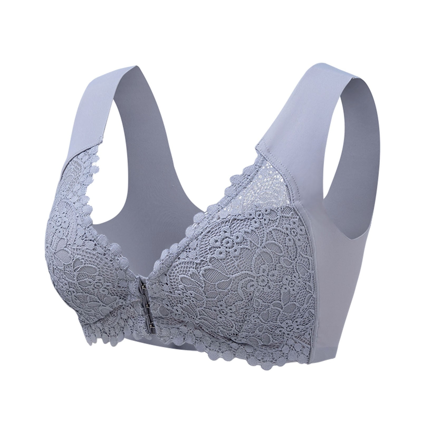 KONDYS Women's Bra Wireless Bra Front Buckle Underwear Ultralight ...