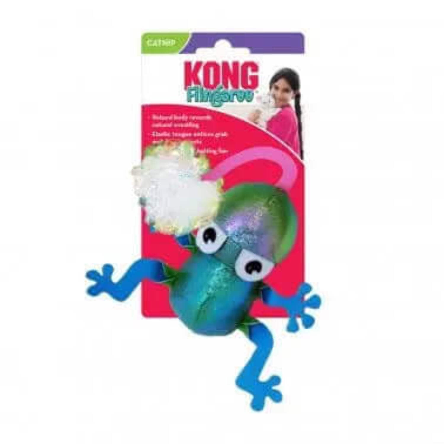 KONG Flingaroo Frog Catnip Cat Toy Multi 1ea/One Size - Walmart.com