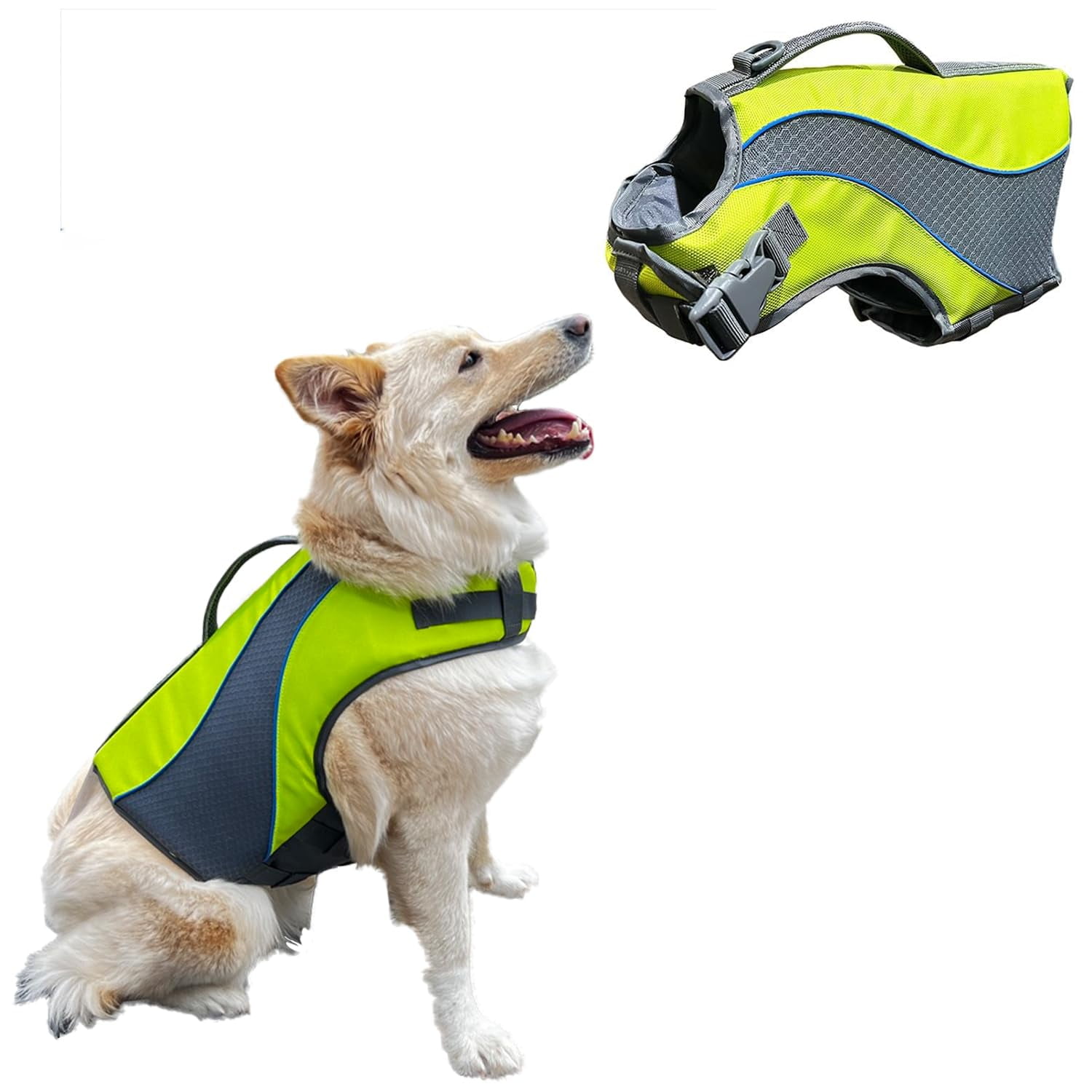 KONG HydroPro Dog Flotation Life Jacket Vest, Swimming Float Aid with ...