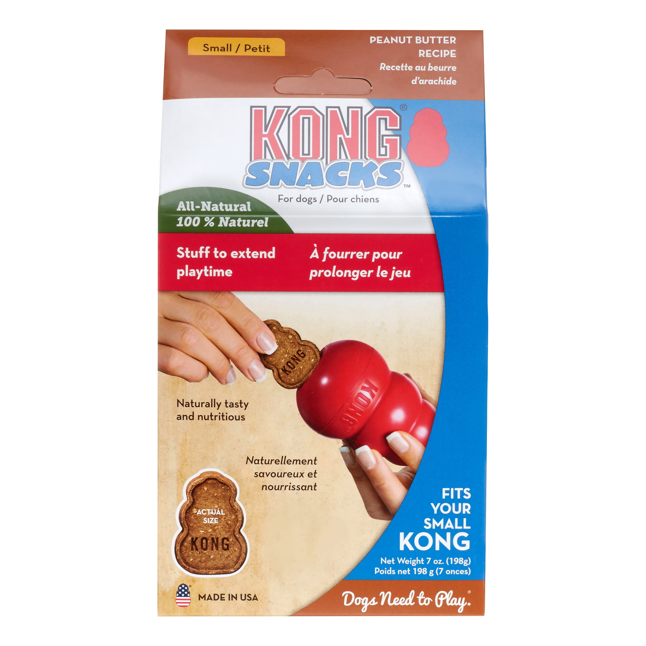 KONG Snacks Small Peanut Butter Dry Dog Treat, 7 Oz - Walmart.com