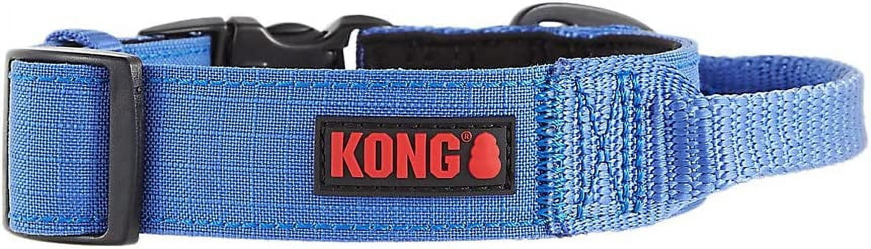KONG Ultra Durable Padded Comfort Handle Dog Collar (Large, Blue ...