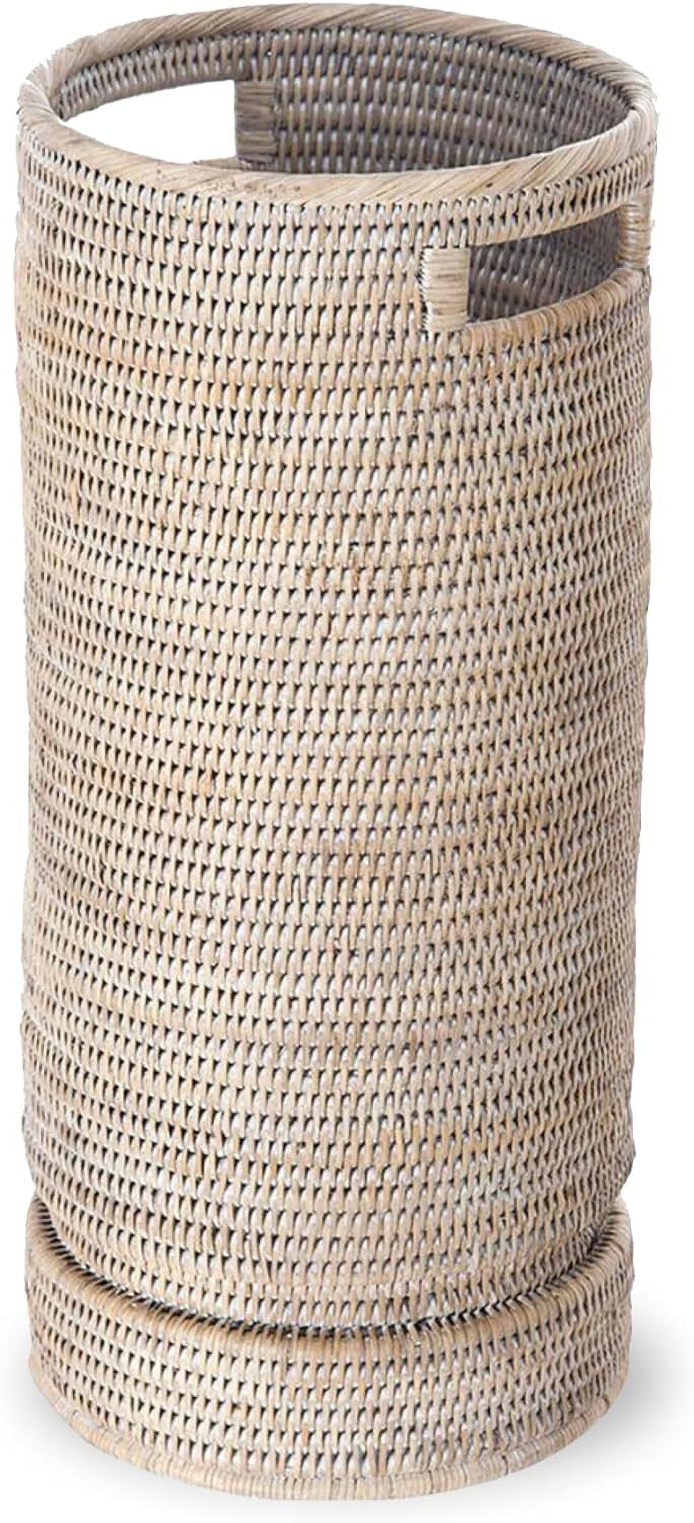 KONGDEZHEN Handmade, White Wash, Umbrella Holder, Sturdy, Waking Sticks ...