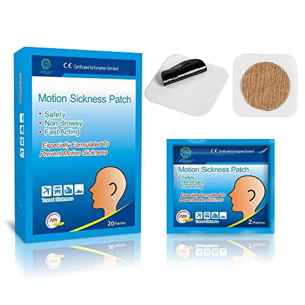 KONGDY 20 Counts Motion Sickness Patches for Cruise, Dizziness, Car Trips, Non Drowsy - Walmart.com
