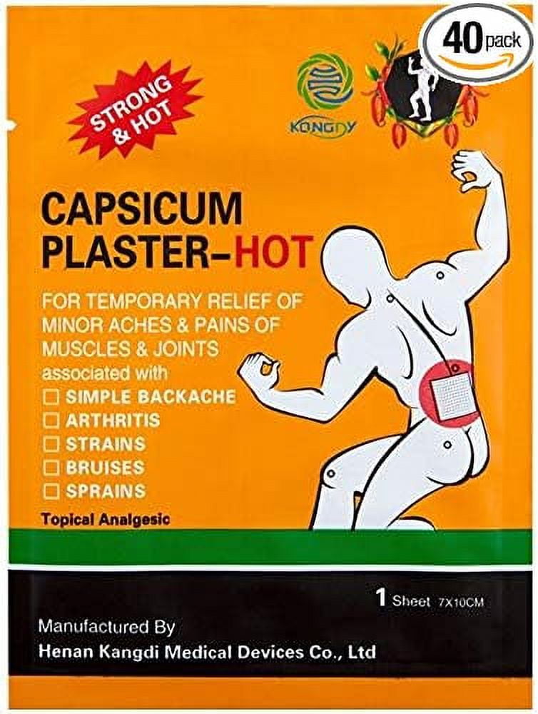 KONGDY Capsicum Patches Pain Hot Capsicum Plaster Patch(7 * 10cm) (40 ...