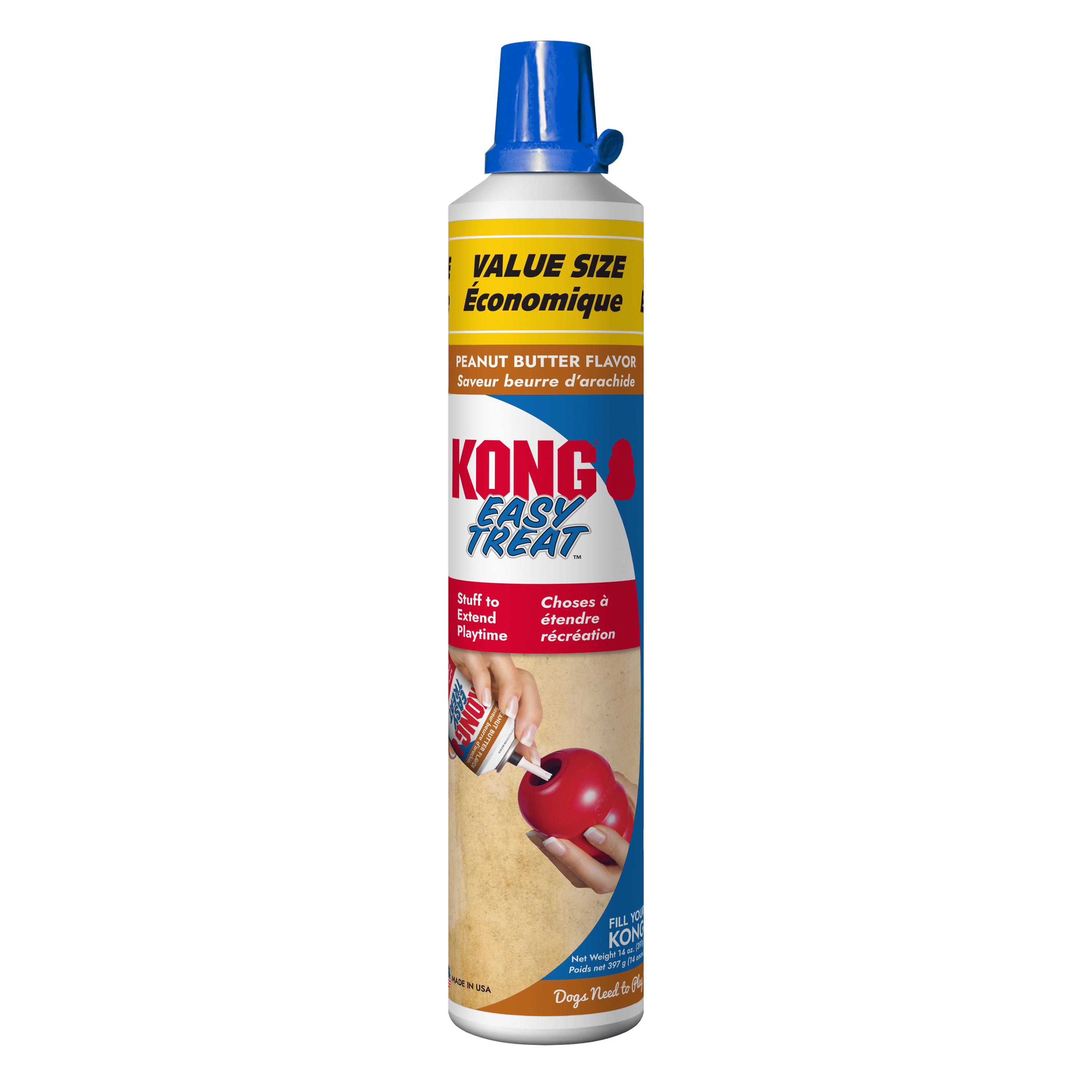 KONG® Stuff' N Easy Treat Easy Nozzle Control Dog Treat, Peanut Butter ...