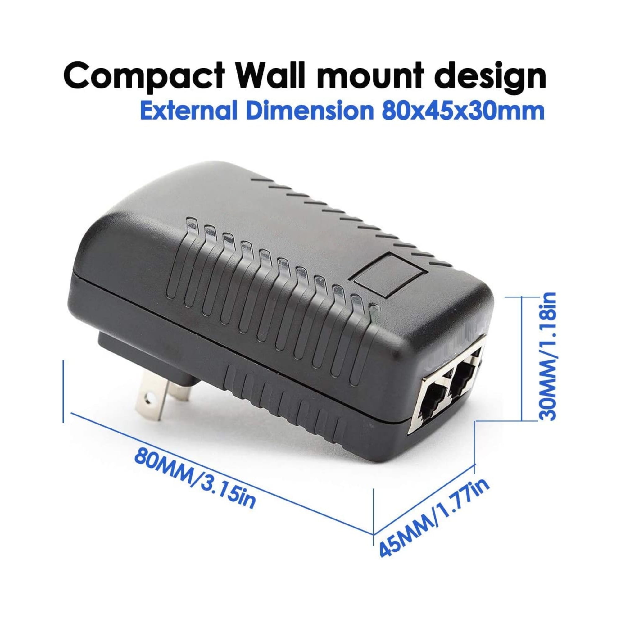 KONKIN BOO 48V 0.5A PoE Power Adapter Supply Injector Ethernet with ...