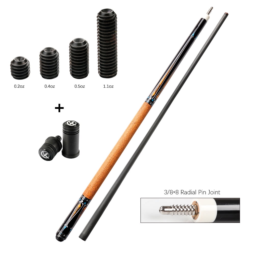 KONLLEN Carbon Fiber Pool Cue Stick 58-inch Professional Pool Sticks ...