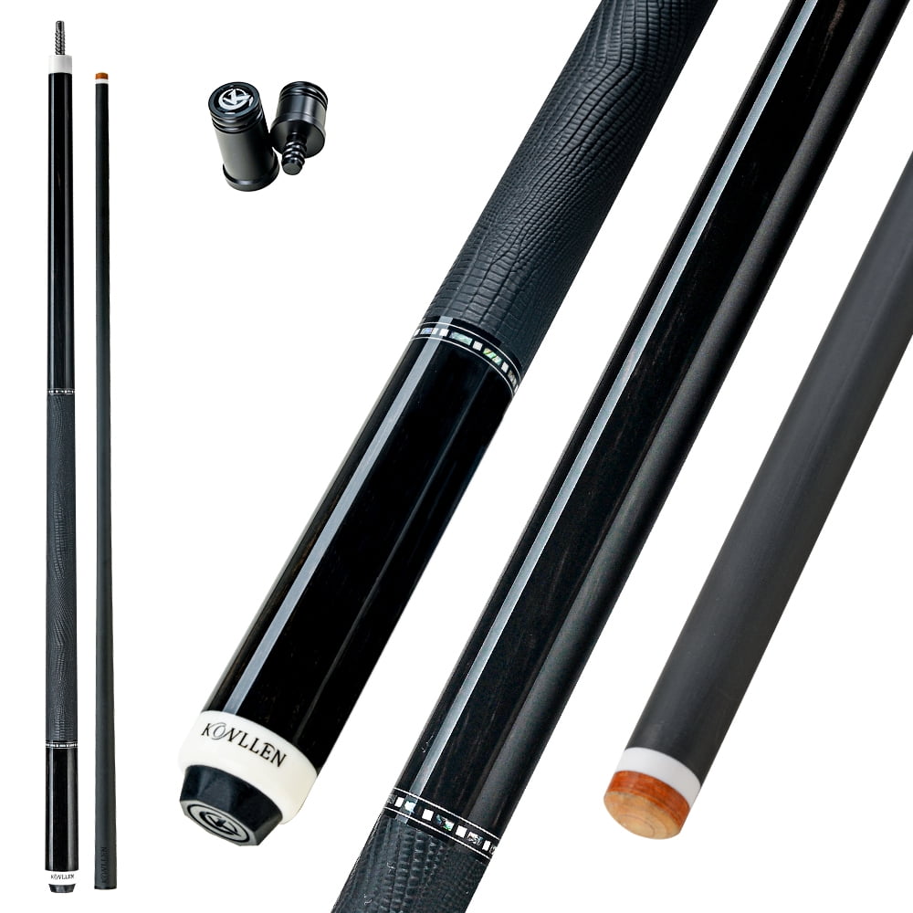 KONLLEN Carbon Fiber Pool Cue Stick Low Deflection Hand-Made Inlay ...