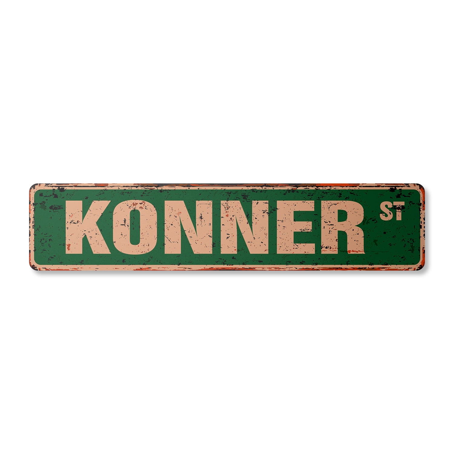 KONNER Vintage Plastic Street Sign Childrens Name Room Sign | Indoor ...