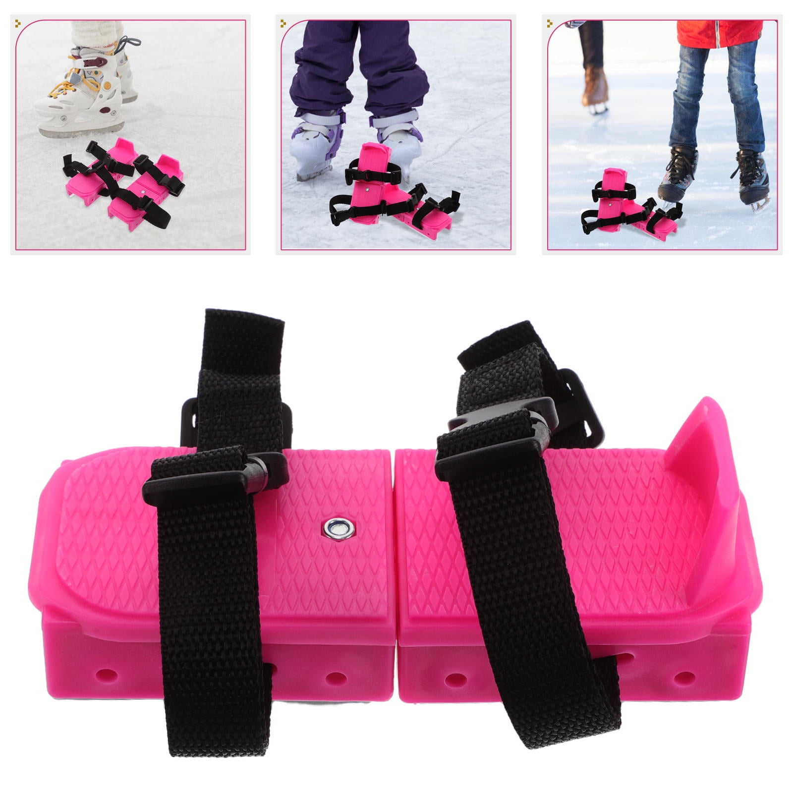 KONTONTY 1 Pair Kids Snow Skates Adjustable Ice Skates Short Ski Shoes ...