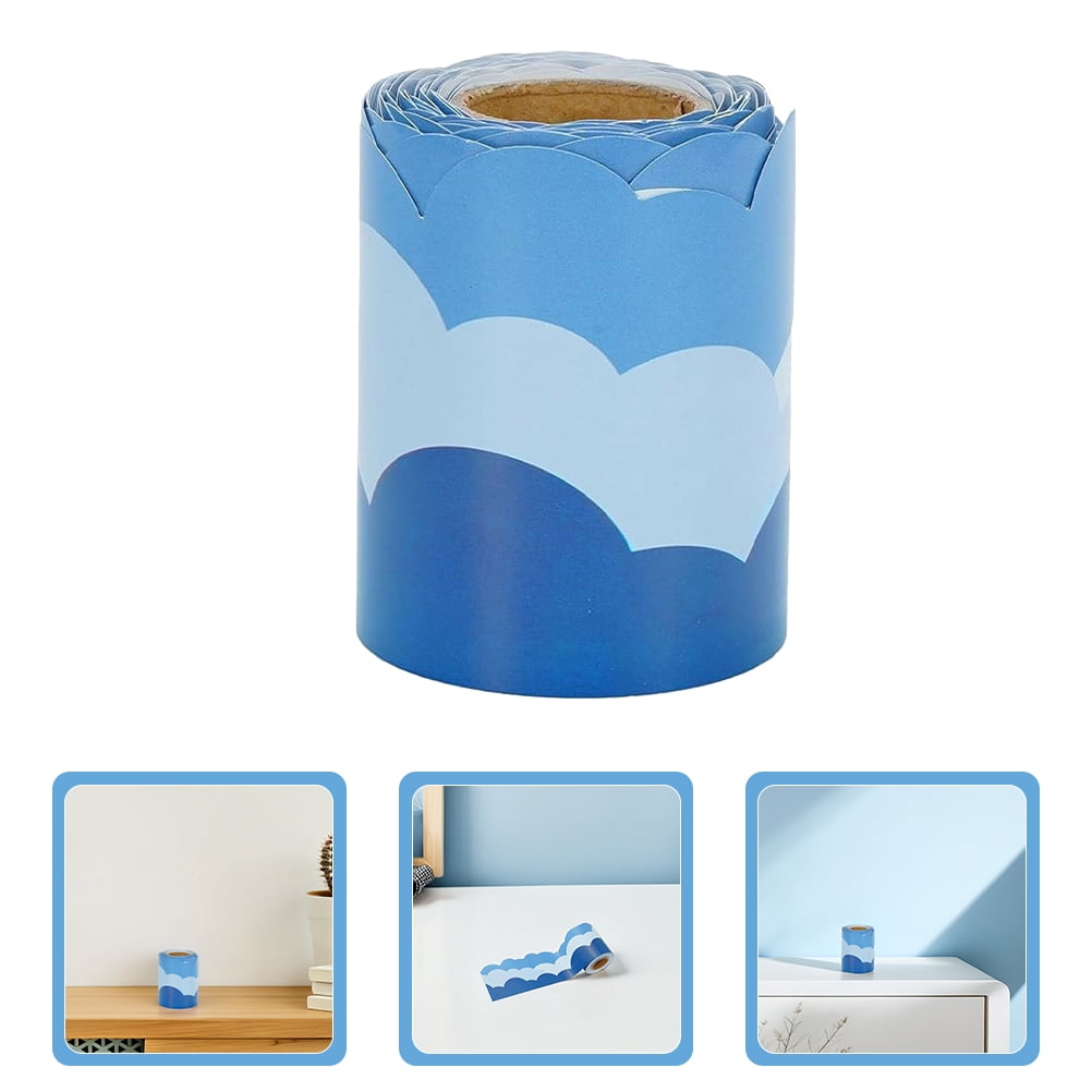 KONTONTY 1 Roll Bulletin Board Borders Cloud Pattern Bulletin Border ...