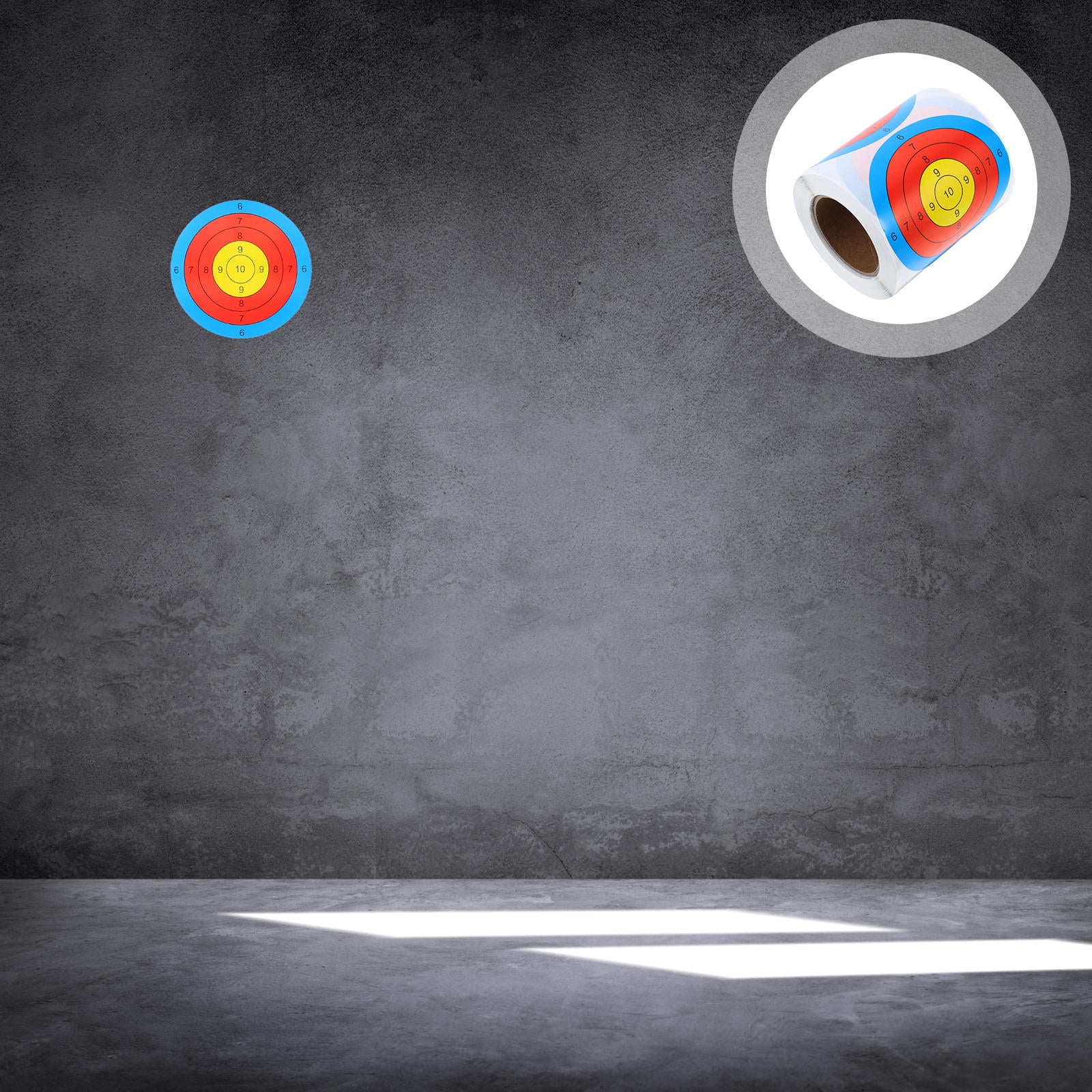 KONTONTY 1 Roll Of Fluorescent Arrow Shooting Target Stickers Shooting ...