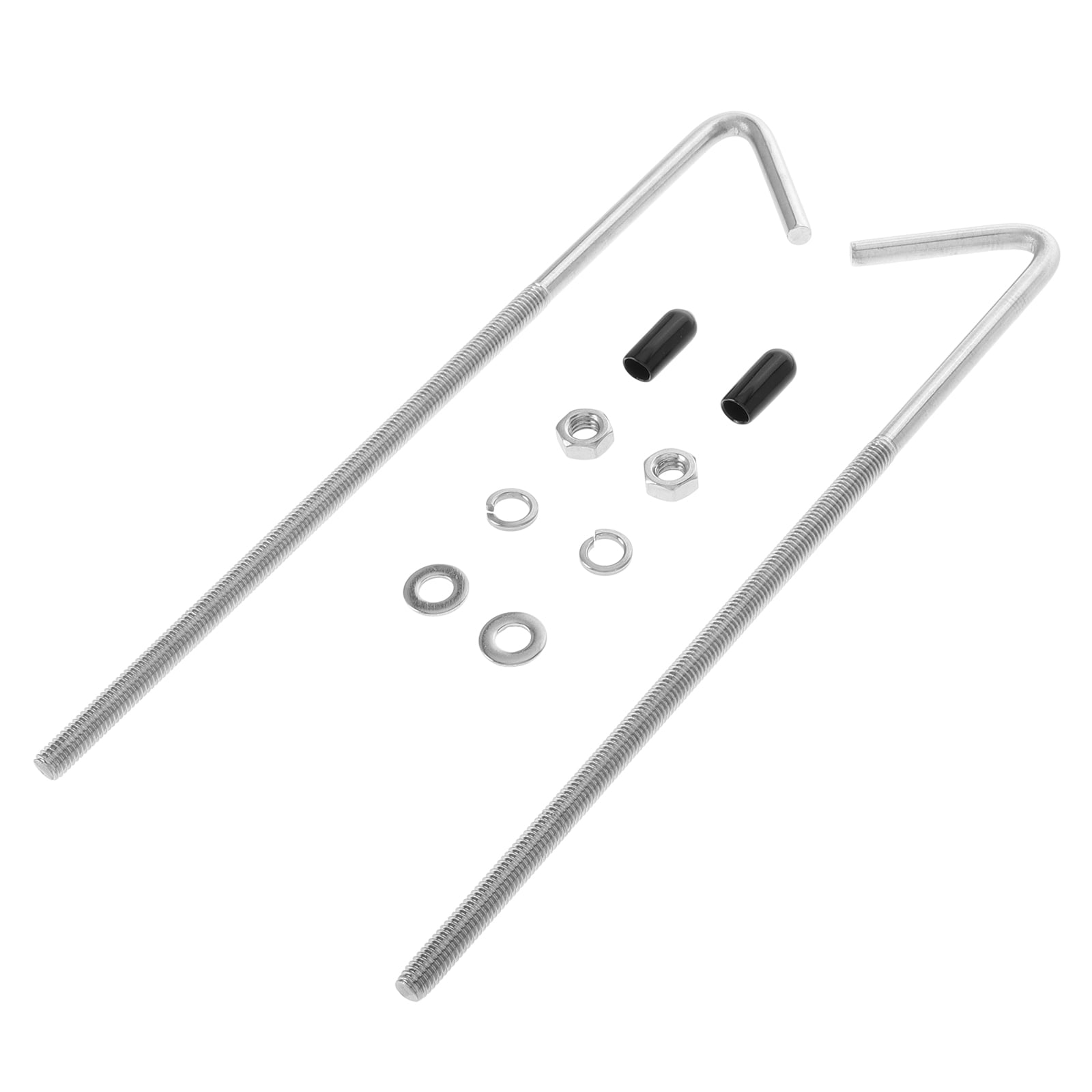 KONTONTY Stainless Steel J Hook Battery Hold Down Kit 1 Set Silver for ...