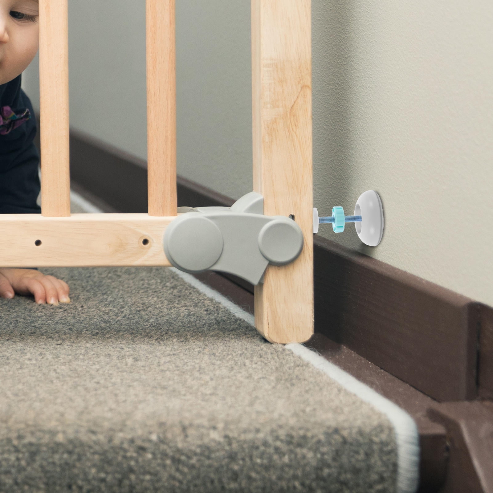 KONTONTY 1 Set Gate Spindle Baby Gate Hardware Adjustable Safety Gate ...