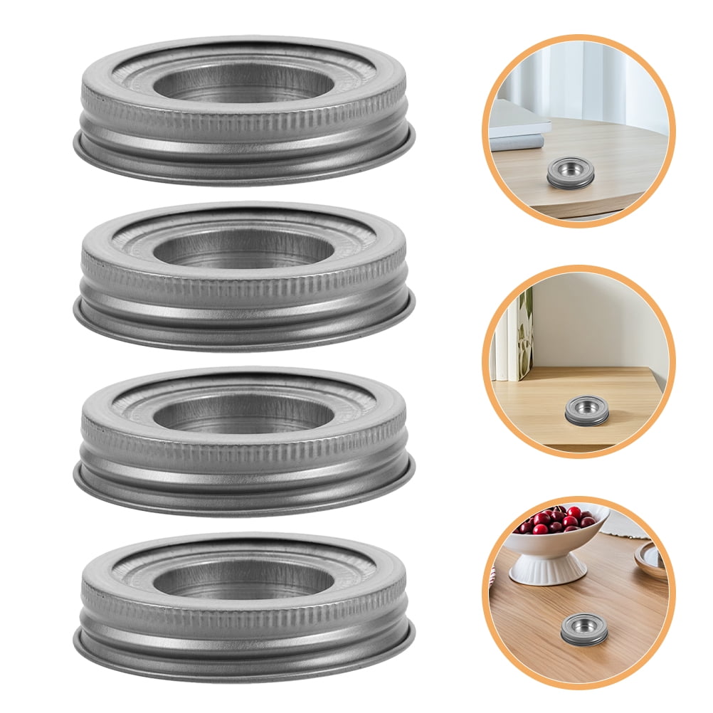 KONTONTY 1 Set Mason Jar Lid Insert Tea Light Holder Stainless Steel ...