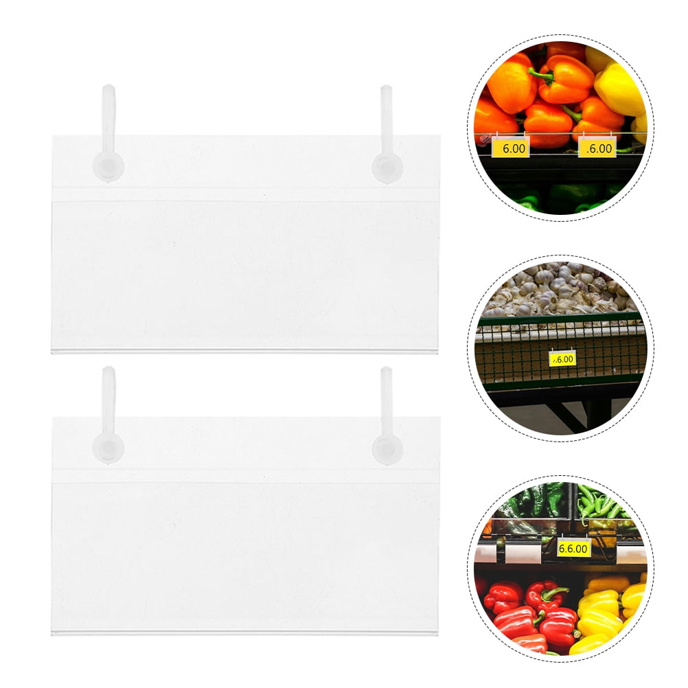 KONTONTY 1 Set Plastic Price Tag Holders For Store Shelves Transparent ...