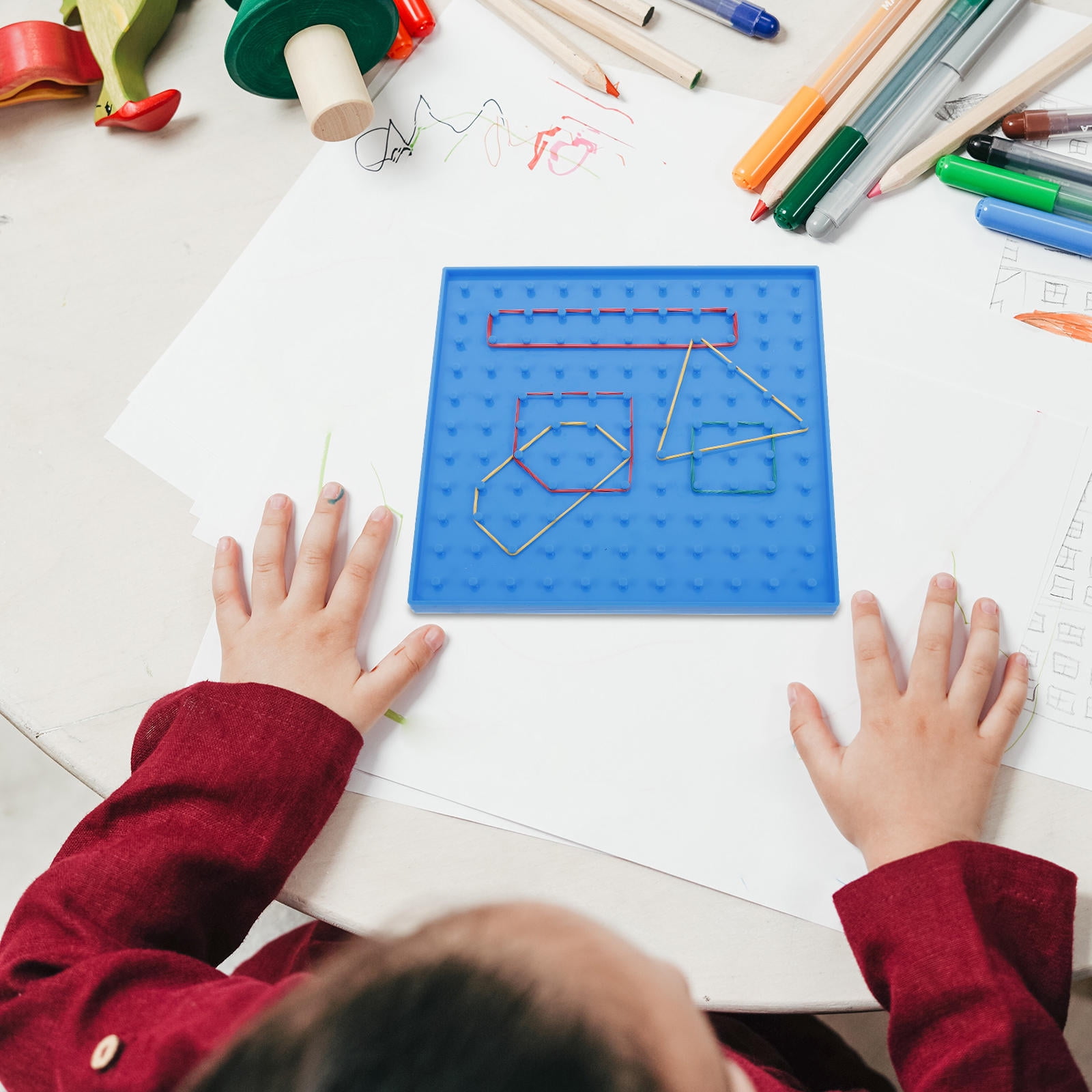 KONTONTY 1 Set Rubber Bands Puzzle Educational Puzzle Board Early Kids ...