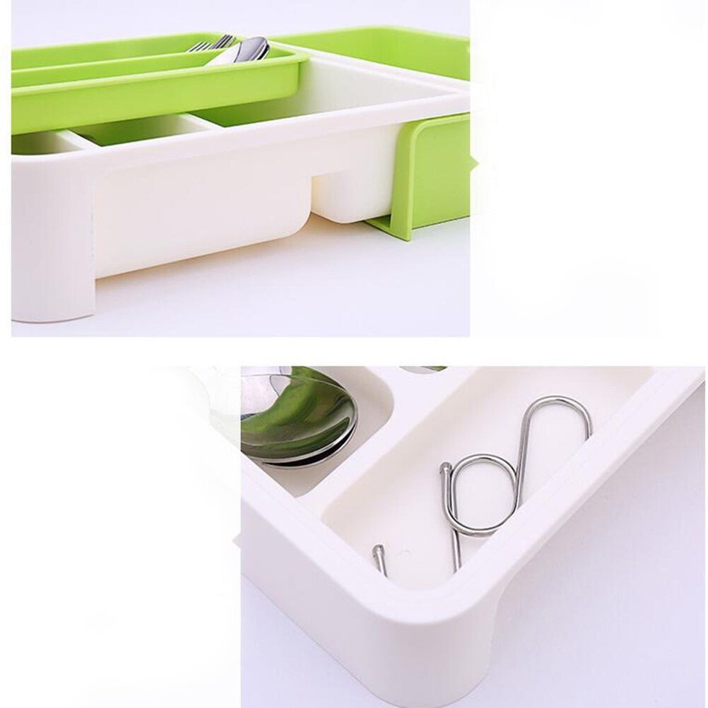 KONTONTY 1 Set White Kitchen Drawer Organizer Tray with Partition ...