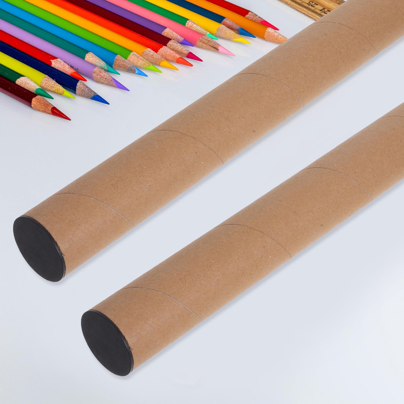 KONTONTY 10 Pcs Mailing Tubes With Caps Kraft Paper Poster Tube Round ...