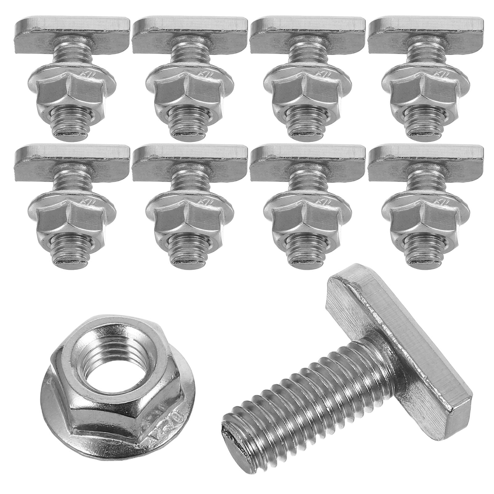 KONTONTY 10 Sets Replacement Sliding T-Bolt Screw M8 Thread Stainless ...