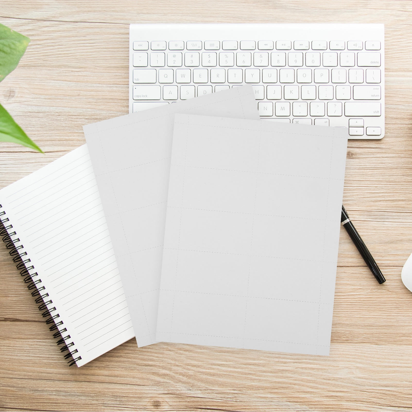 KONTONTY 10 Sheets Tear-Resistant Cardstock DIY Business Card Paper for ...