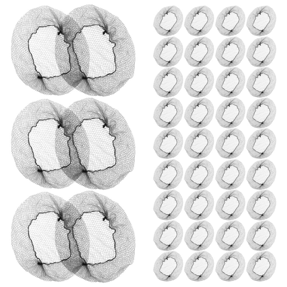 KONTONTY 100 Pcs Food Service Hair Nets for Restaurant Child Man Black ...