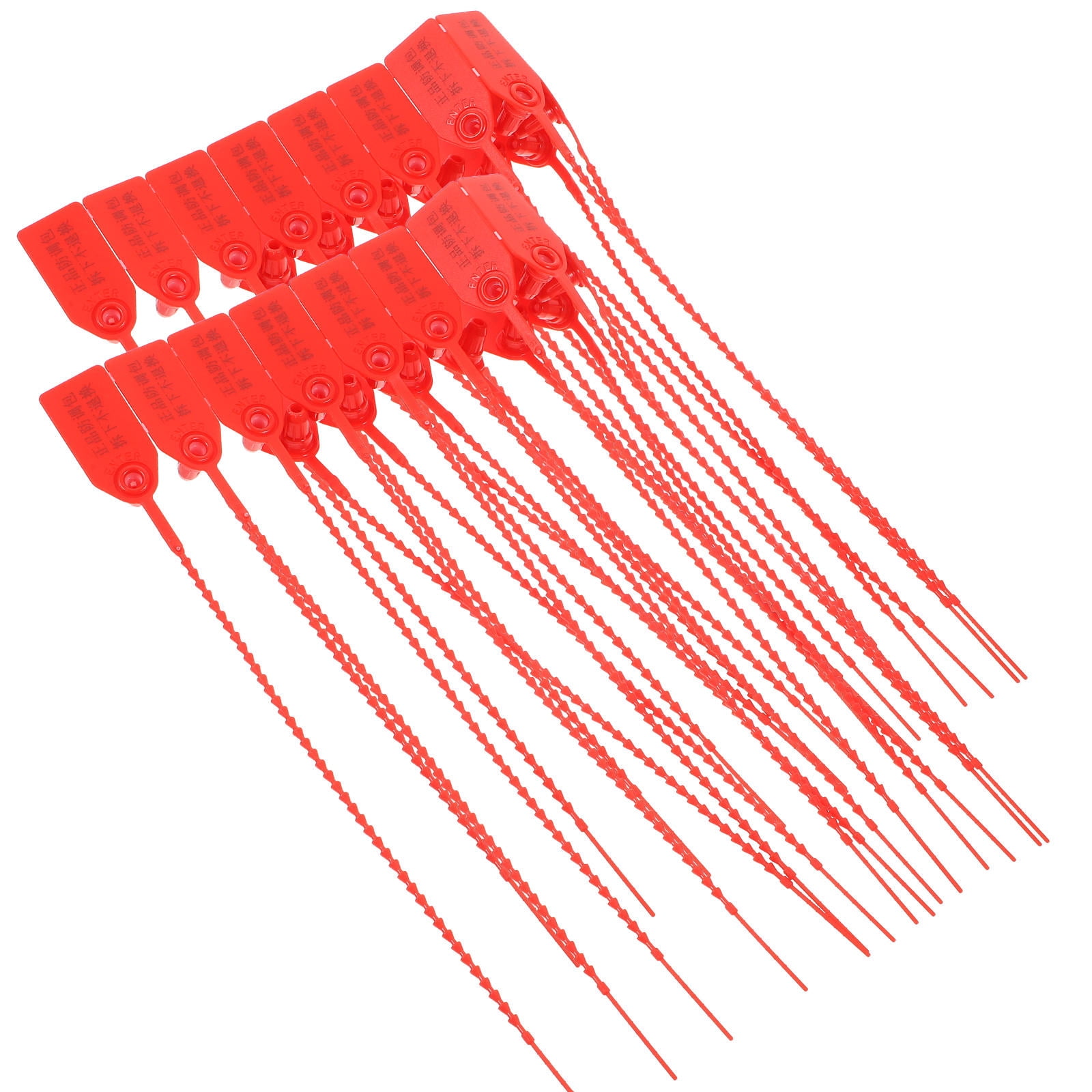 KONTONTY 100 Pcs Self-locking Cable Ties Zip with Labels Electrical Red ...