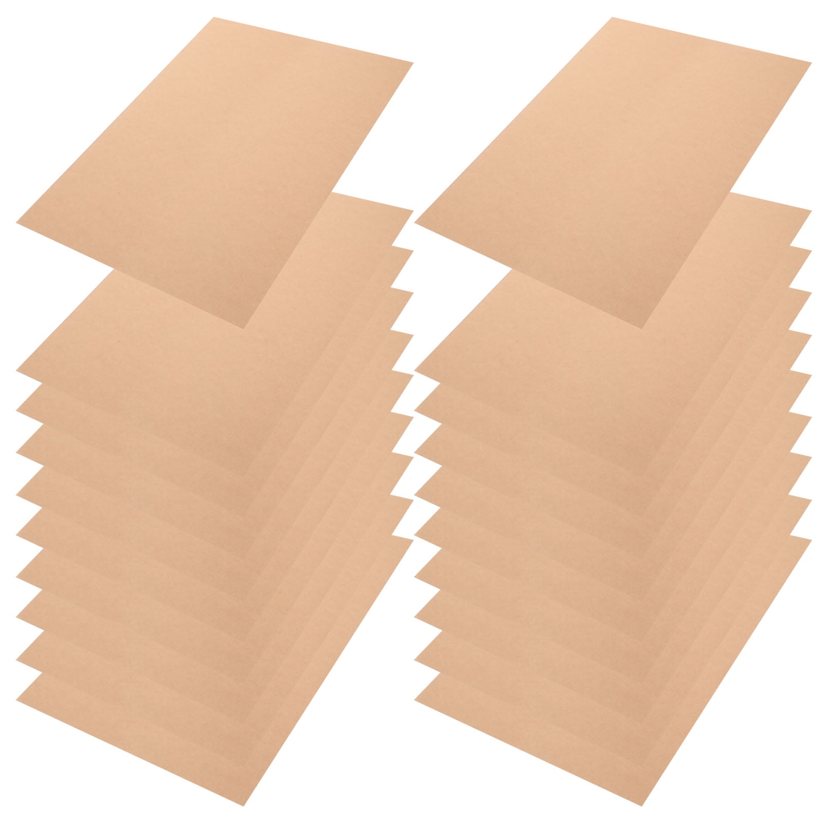 KONTONTY 100 Sheets Brown Craft Cardstock Blank Index Cards 180g Kraft ...