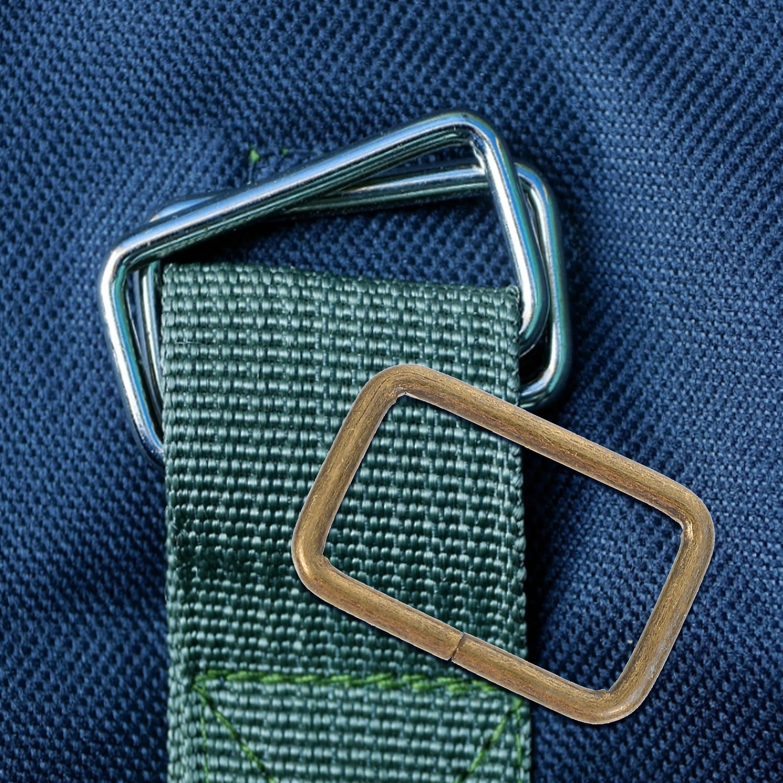 KONTONTY 100Pcs Purse DIY Supplies Stainless Steel Strap Buckles Golden ...