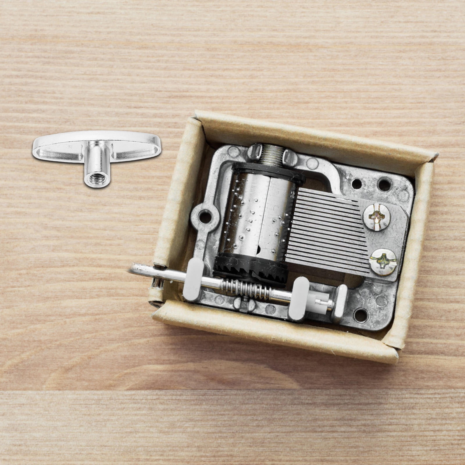 KONTONTY Winding Key for Music Box, Silver Metal, Easy Installation ...
