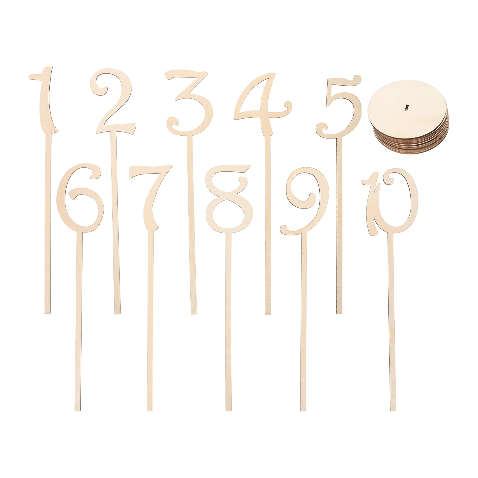 KONTONTY 10Pcs Reception Table Numbers for Seating Assignments Natural ...