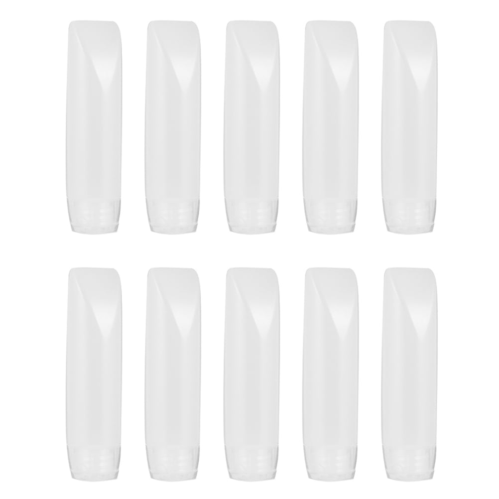 KONTONTY 10Pcs White Travel Lotion Bottles Leak Proof Refillable Pe PP ...