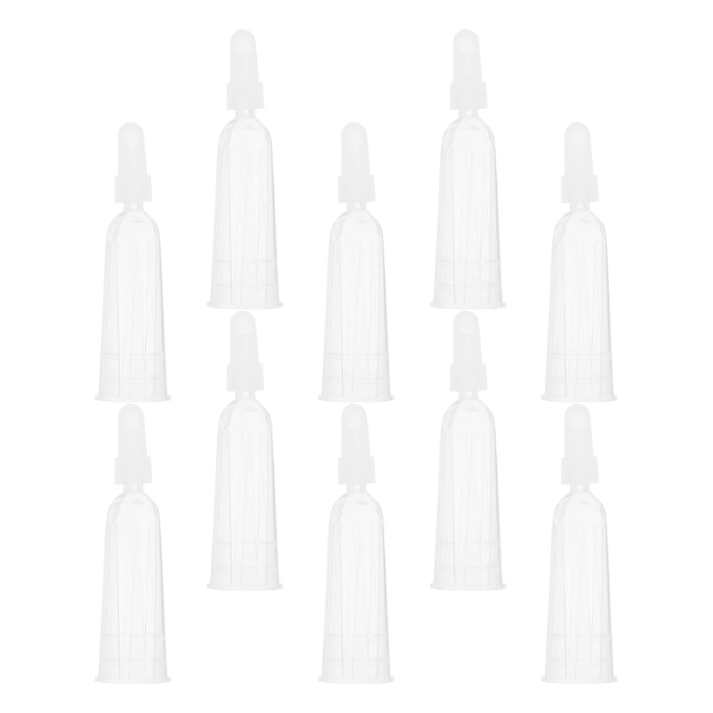 KONTONTY 10pcs Ampule Bottle Hand Protection Dropper Cap Plastic Curved ...