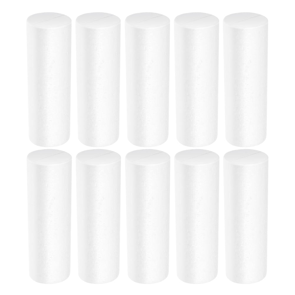 KONTONTY White Foam Cylinders for DIY Crafts and Decoration Lightweight ...