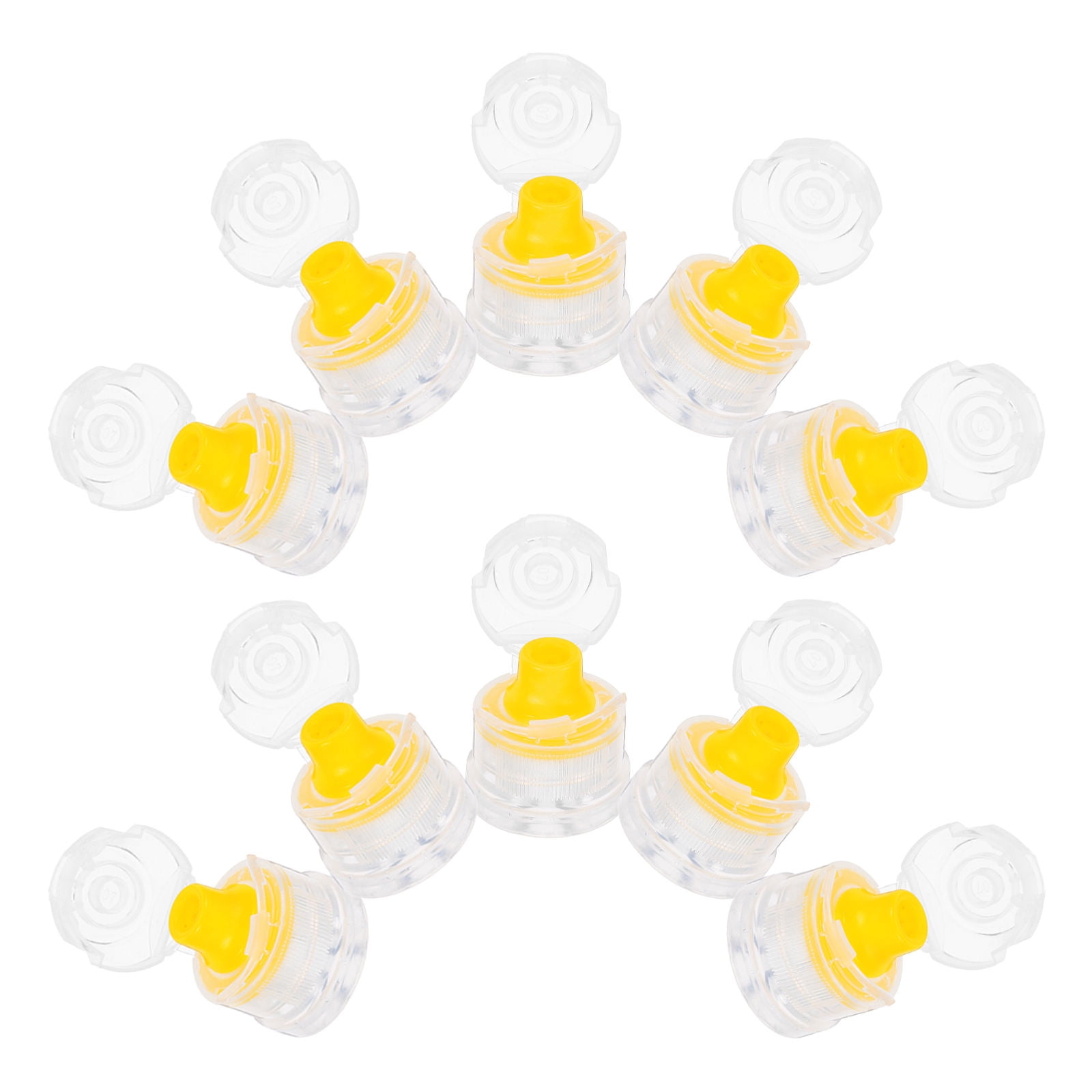 KONTONTY 10pcs Plastic Push Pull Replacement Caps Sport Bottles Flip ...