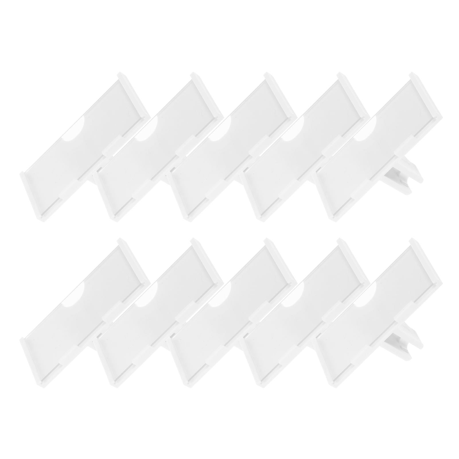 KONTONTY 10pcs Plastic Wire Shelf Label Holder Featuring Reusable Shelf ...