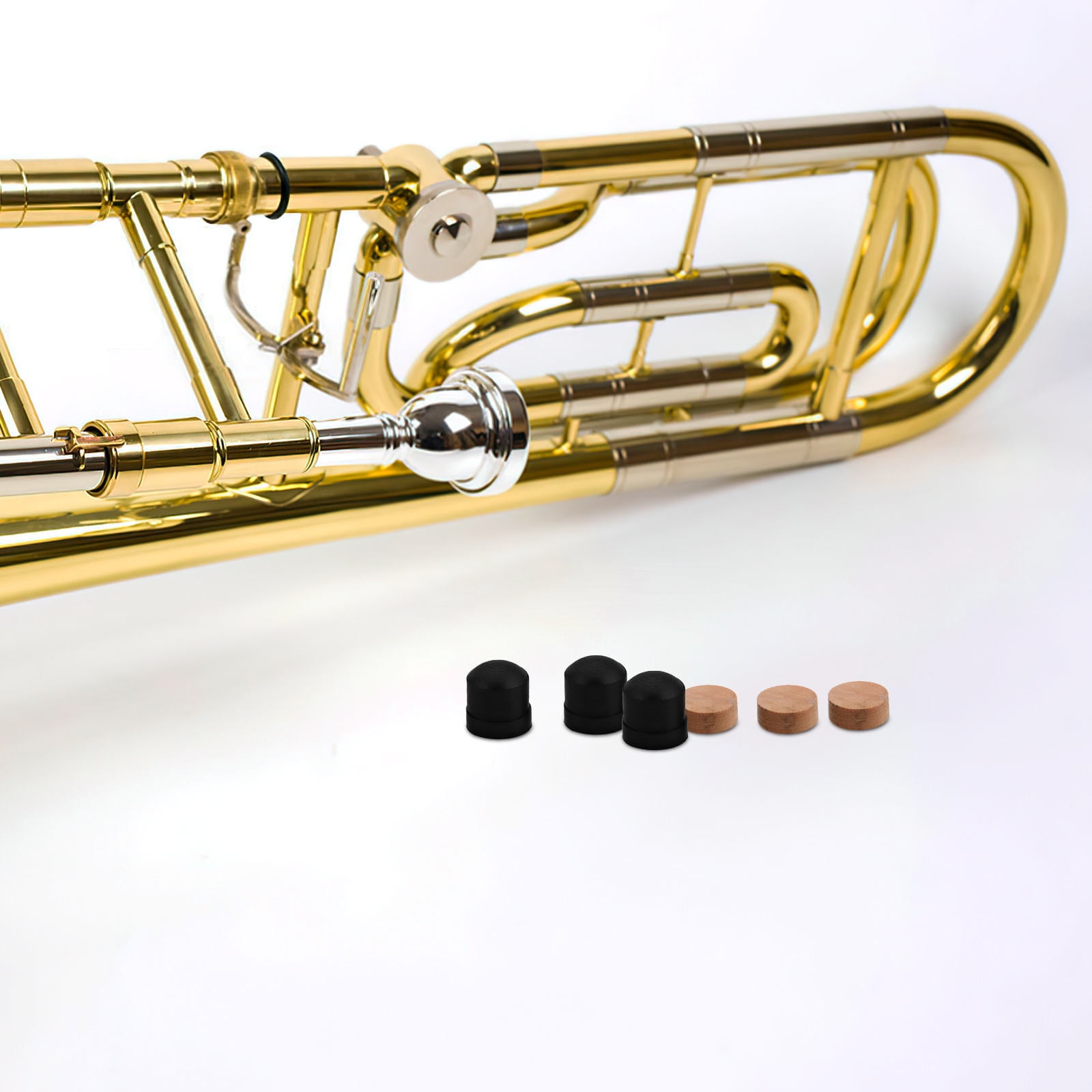KONTONTY Trombone Slide Rubber End Bumper and Valve cork Pad Kit for ...