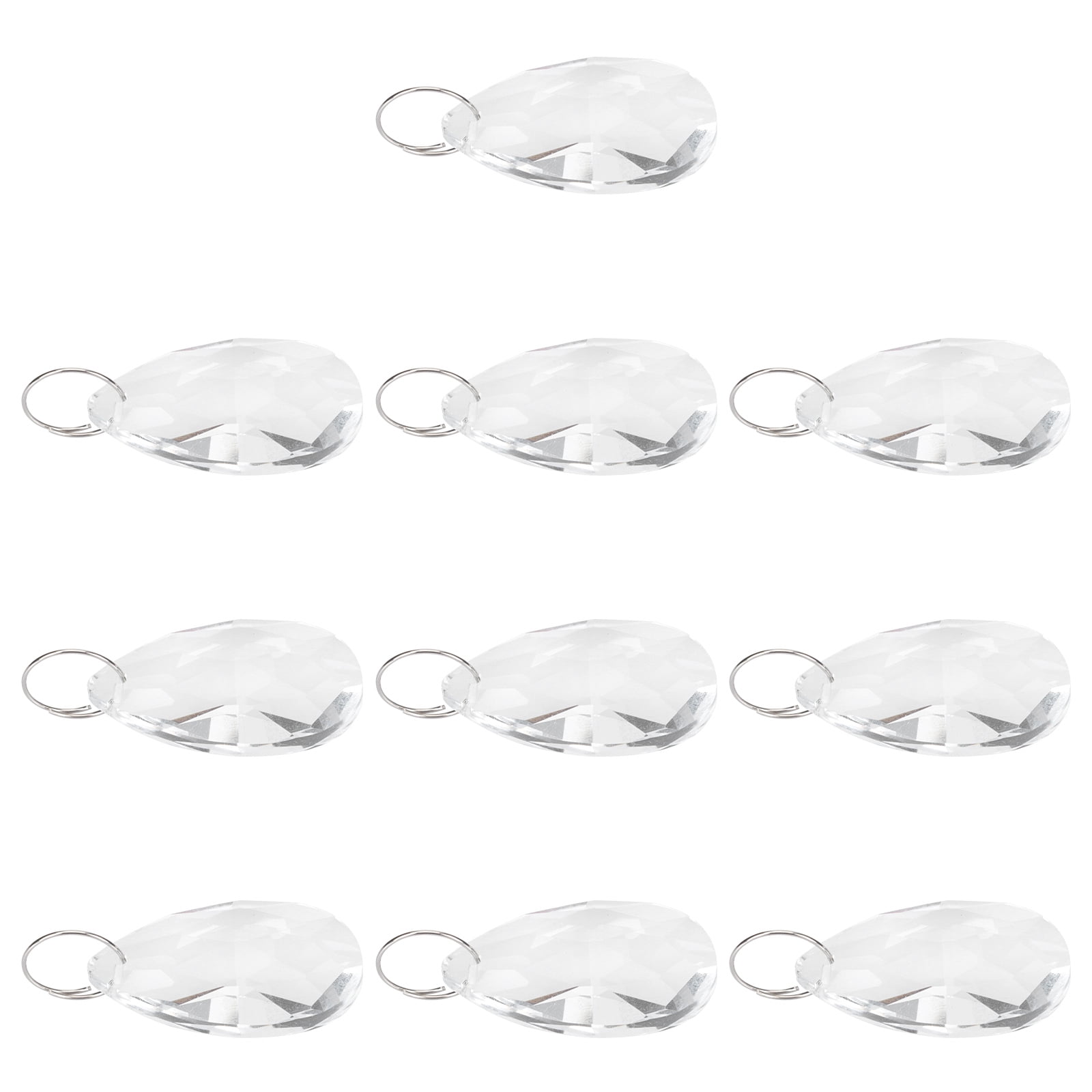KONTONTY Clear Crystal Pendants White Metal Sun Catchers for Home ...