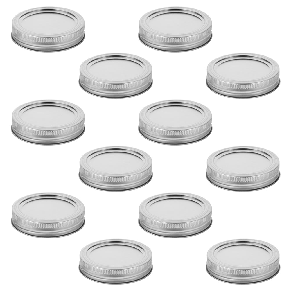 KONTONTY 12 Pcs Canning Lids And Rings Regular Mouth Mason Jar Lids And ...