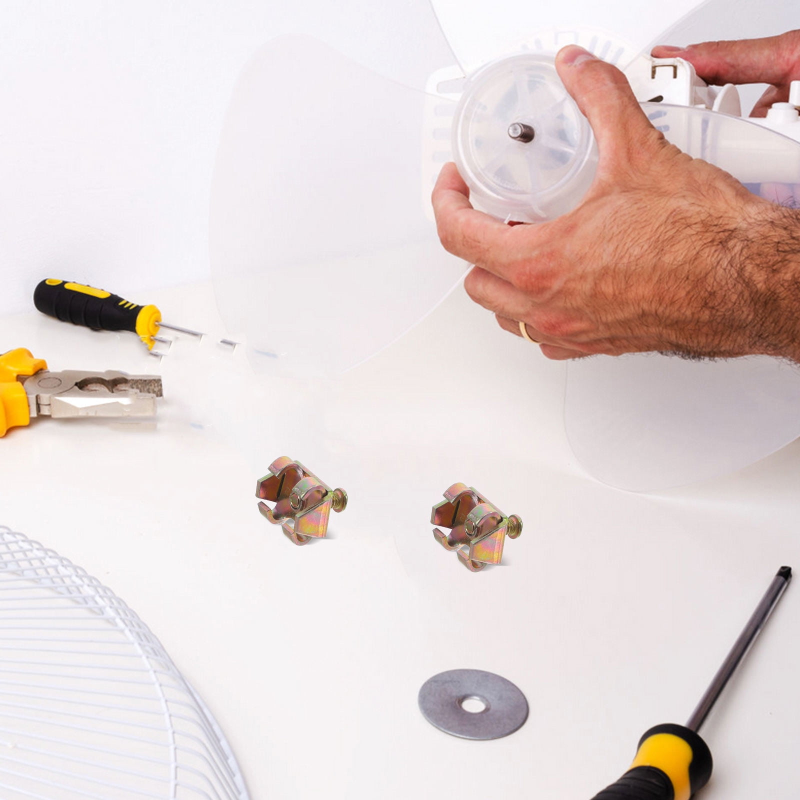 KONTONTY Fan Mesh Cover Fixed Buckle Metal 12Pcs 0.7In - Walmart.com