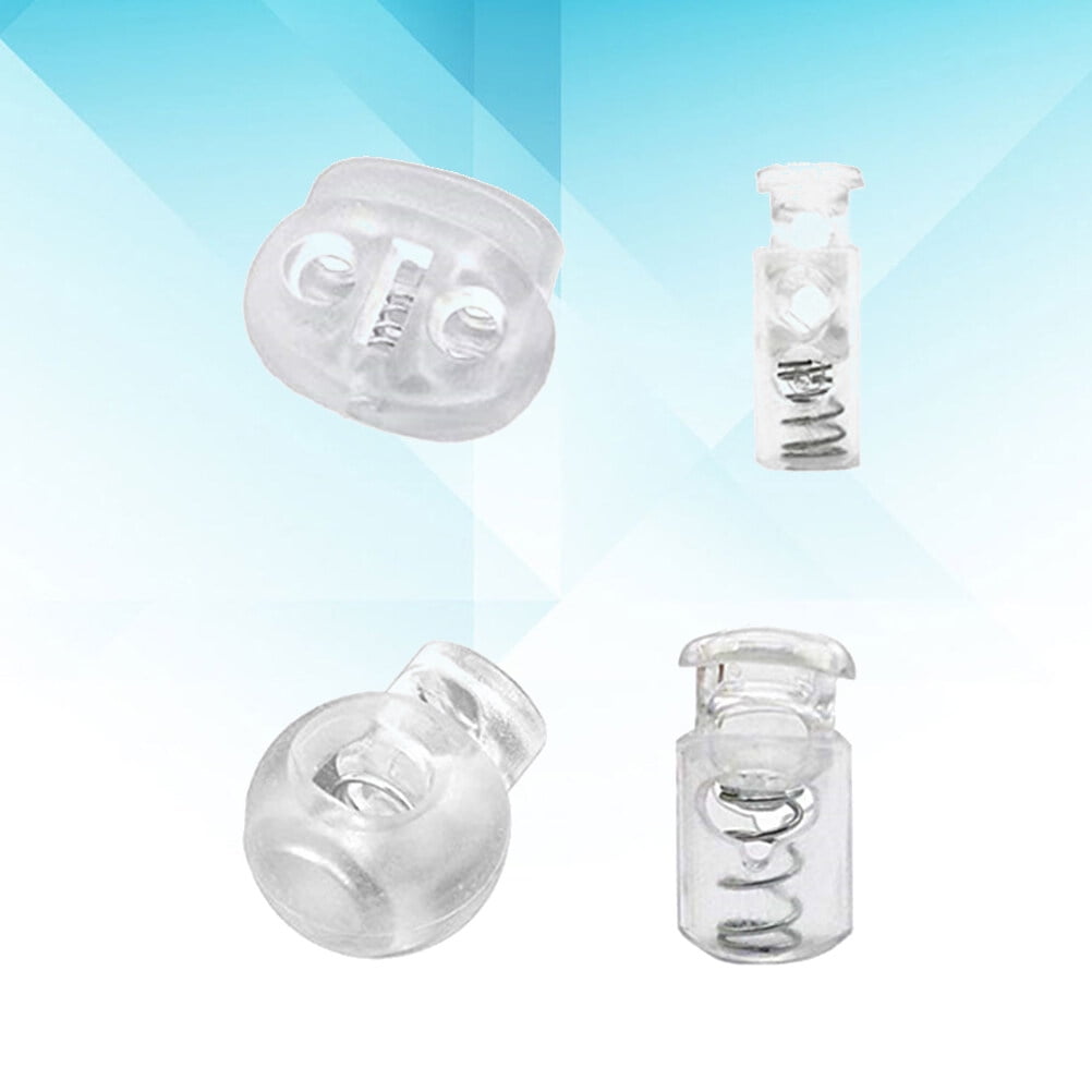 KONTONTY 120Pcs Transparent Plastic Belt Buckle Spring Loaded for ...